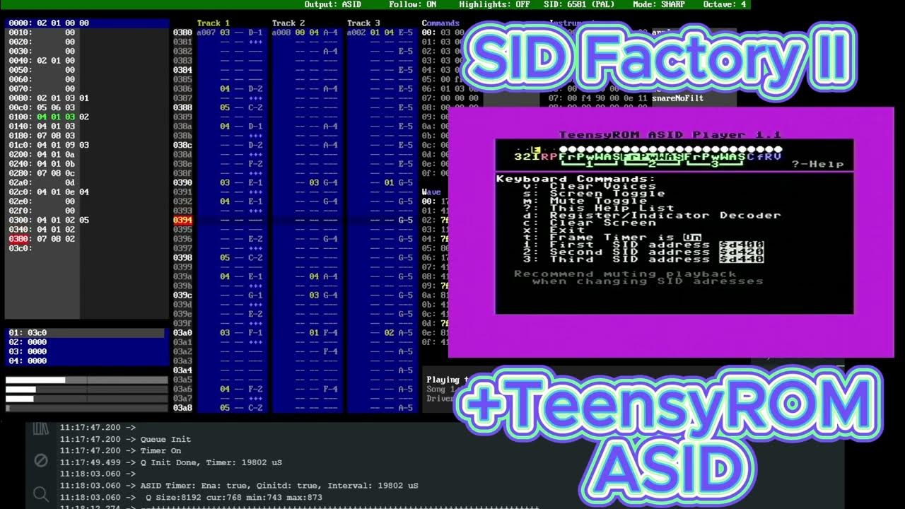 SID Factory II via ASID to TeensyROM/C64 - YouTube