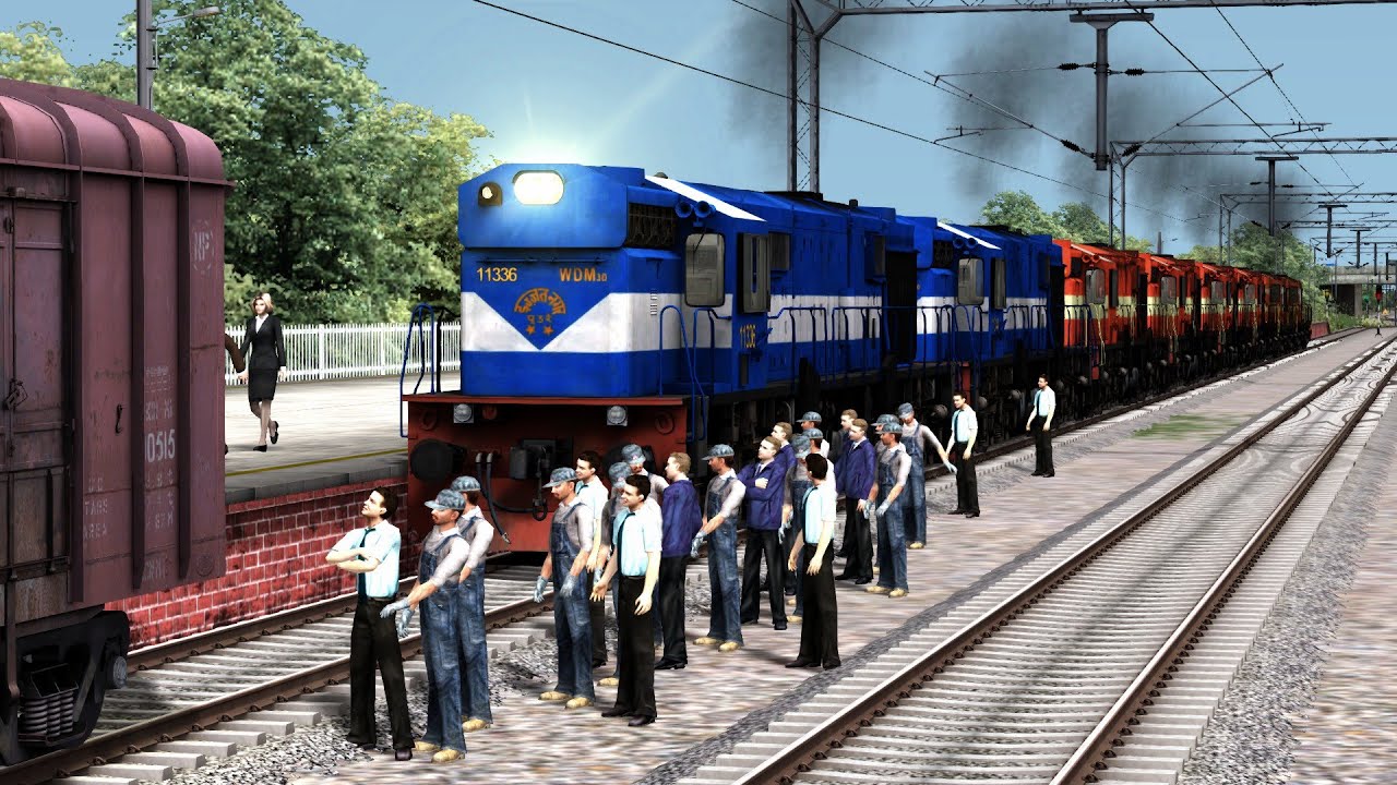 6 PUNE WDM3D & 2 Izzatnagar WDM3D Coupling & Departs With 300 Loaded ...