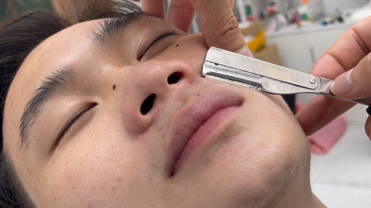 ASMR 👨‍🦱 FOR A GOOD SLEEP 🤓 SHAVING BEARDS AND DEAD SKIN FOR MAN ...