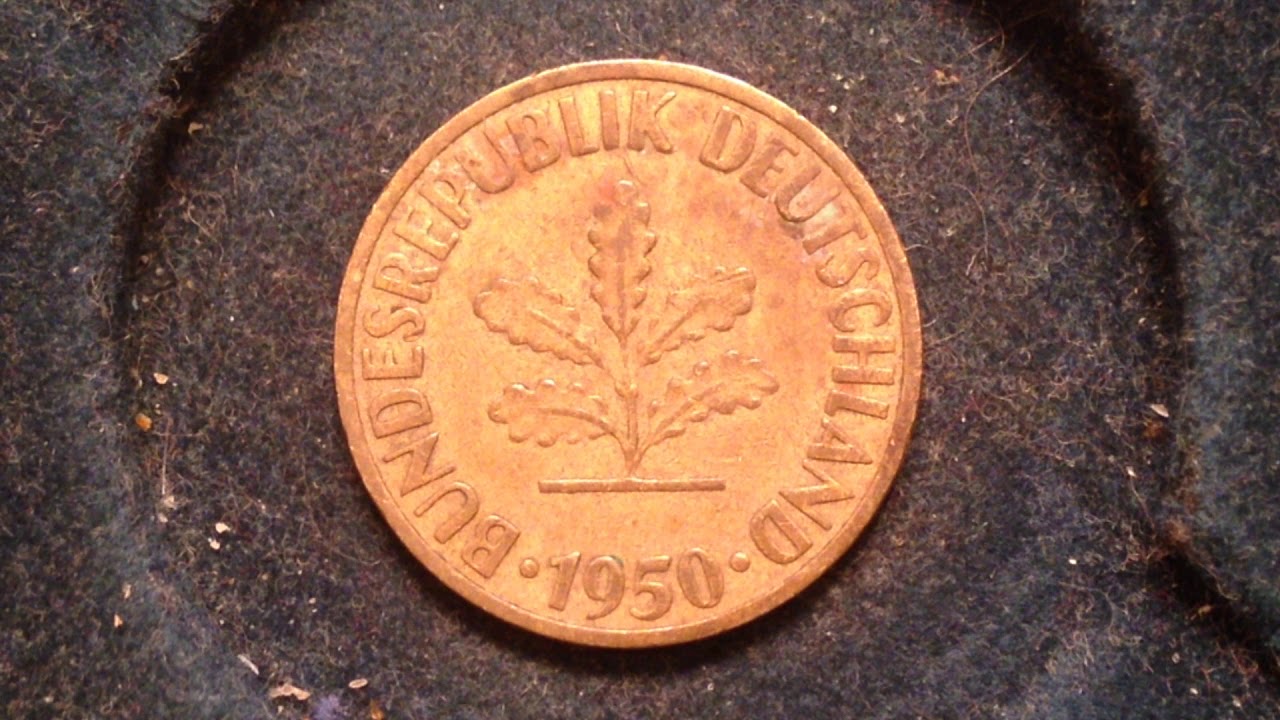 10 Pfennig Coin Of Germany Dated 1950 - YouTube