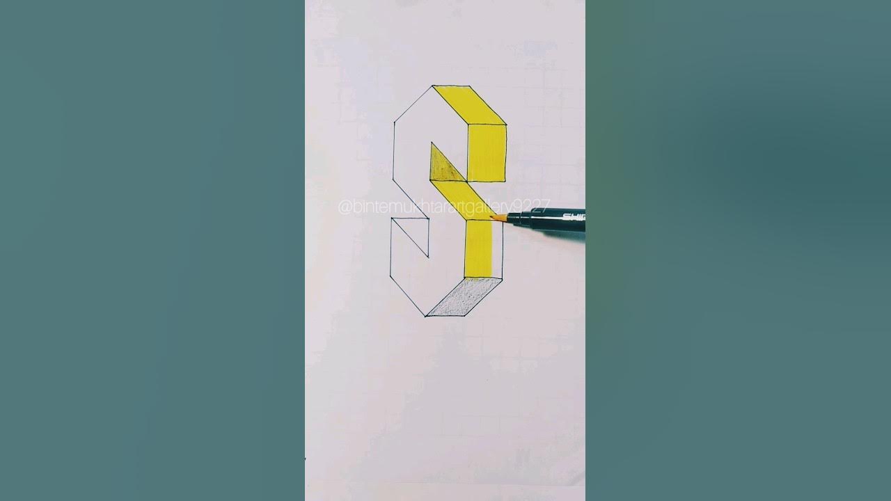 How to draw Letter S in 3d style /Amazing Drawing Tricks ...