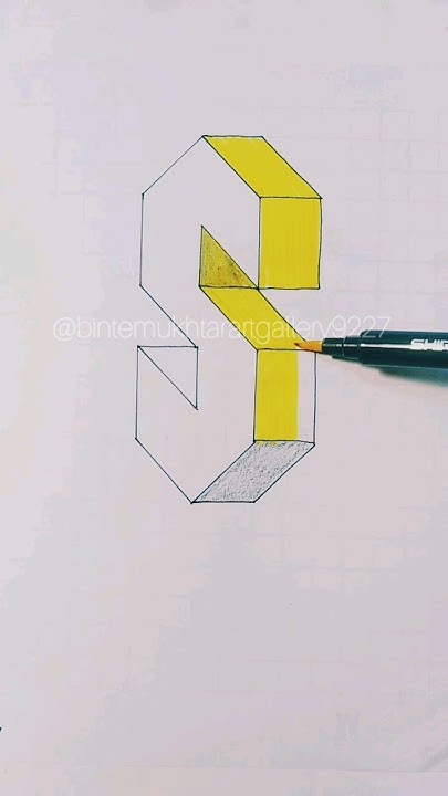 How to draw Letter S in 3d style /Amazing Drawing Tricks ...