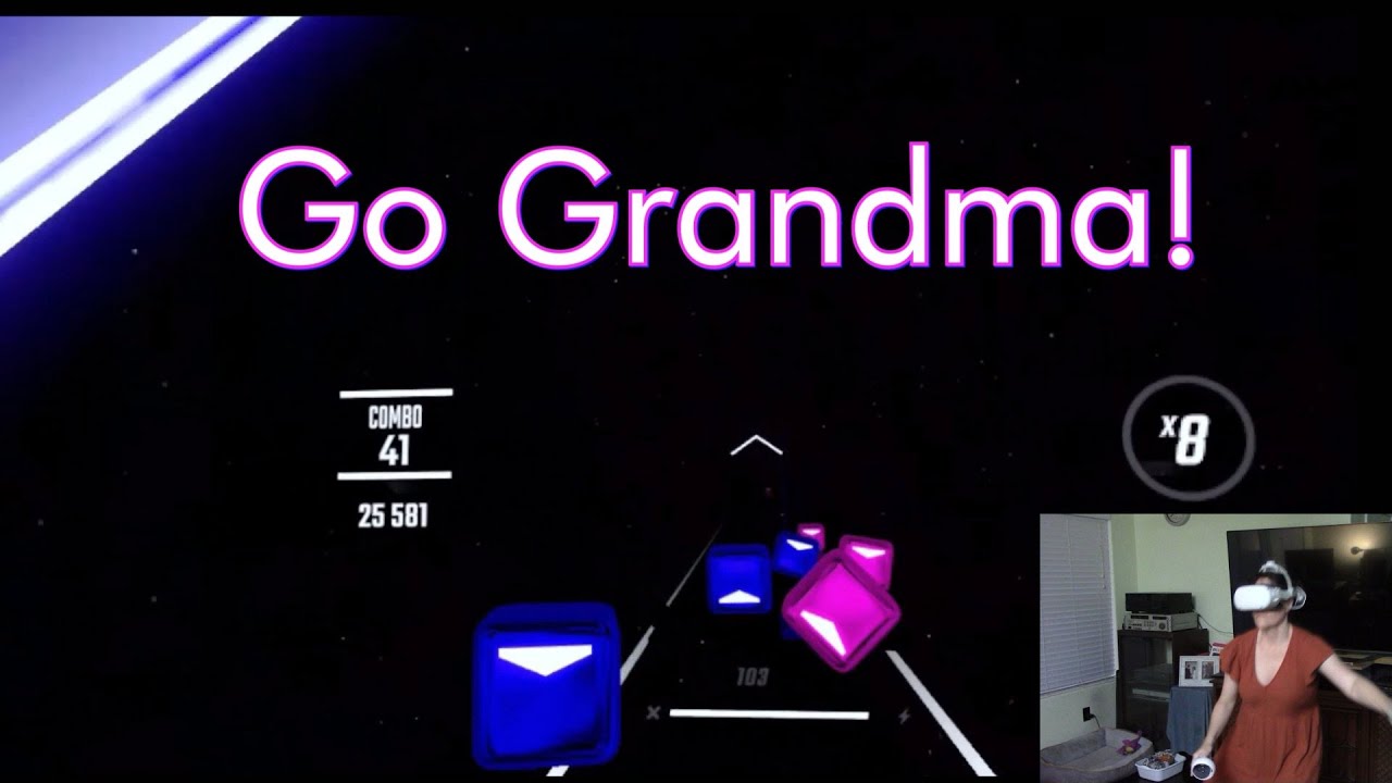 Grandma Does Beat Saber Expert Mode: Imagine Dragons, Bones - YouTube