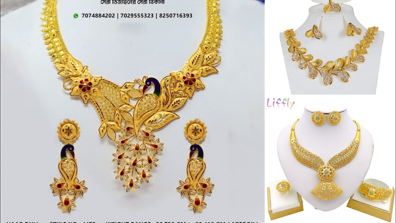 latest gold set design 2023 | wedding choker gold set designs | gold ...