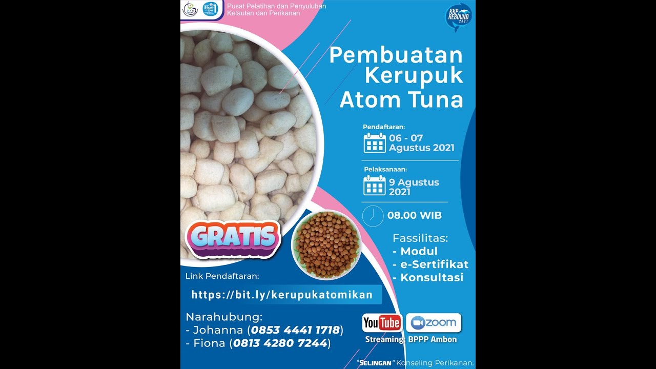 Pelatihan Daring Terbuka Pembuatan "KERUPUK ATOM TUNA" BPPP Ambon - YouTube