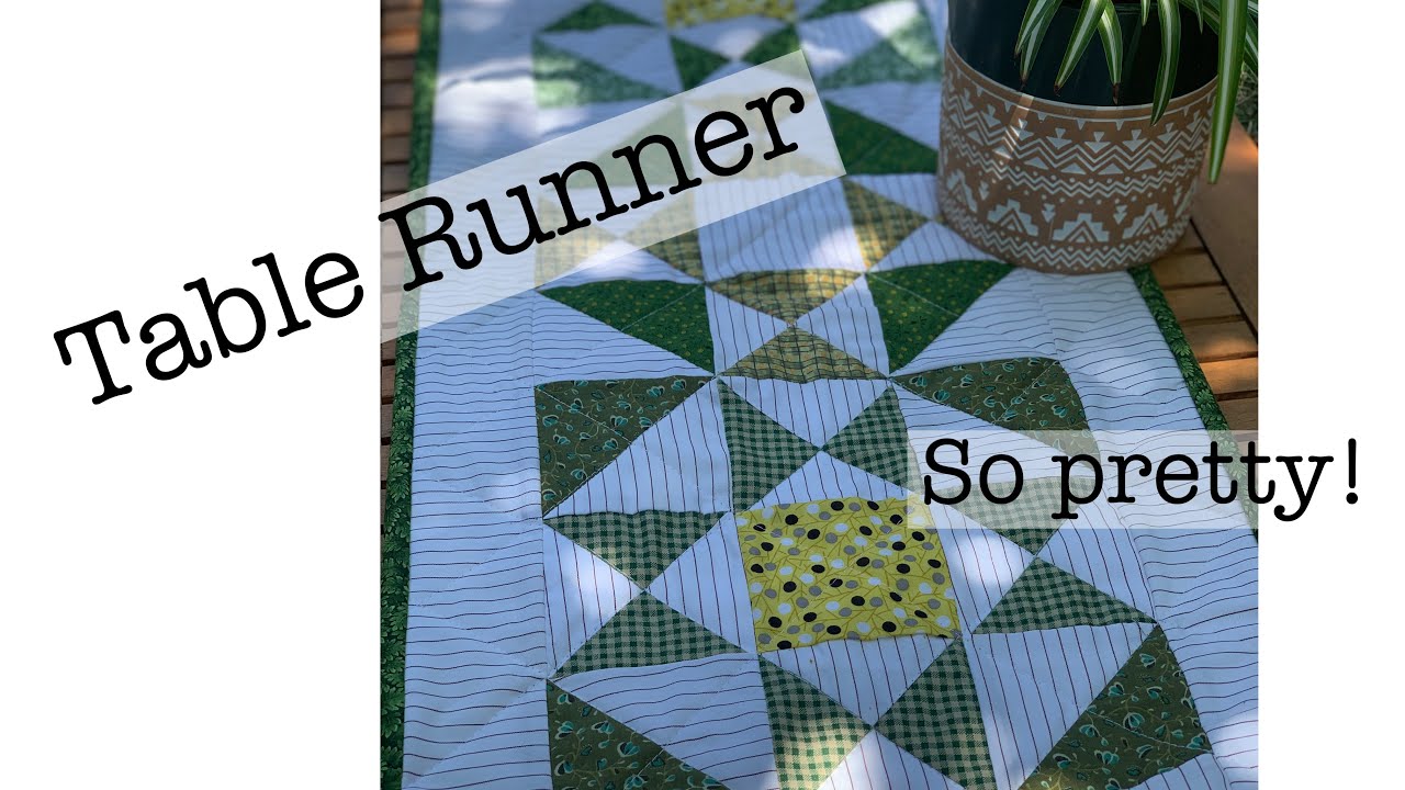 Table runner-use your quilt blocks-so pretty! - YouTube