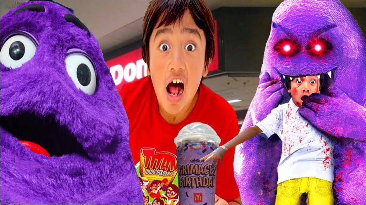 Ryan's World Drink The Grimace Shake Challenge in Real Life! - YouTube