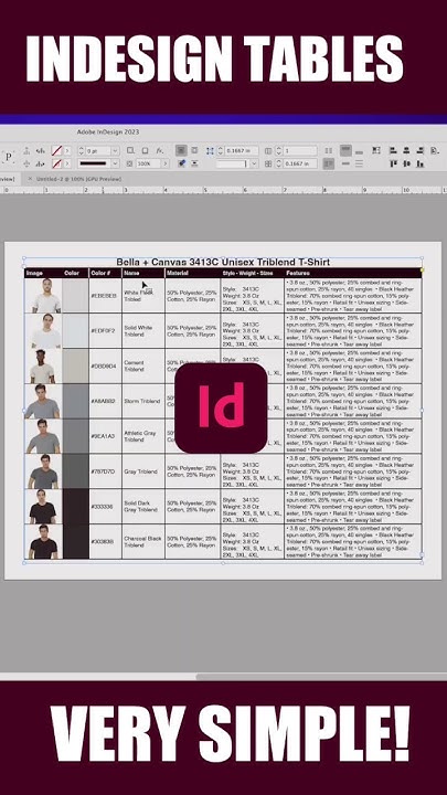 Making tables Indesign tutorial #adobe #shorts #tutorial #video #viral ...