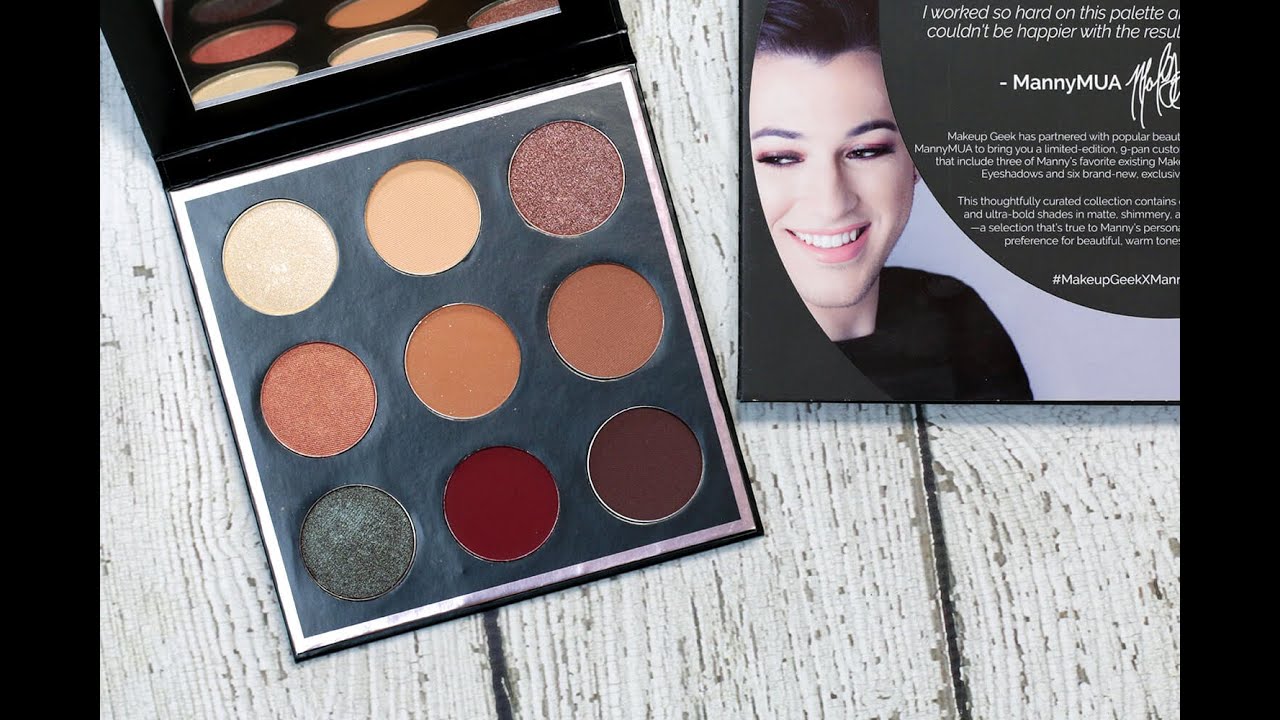 MANNY MUA X MAKEUP GEEK PALETTE / TUTORIAL Y REVIEW - YouTube