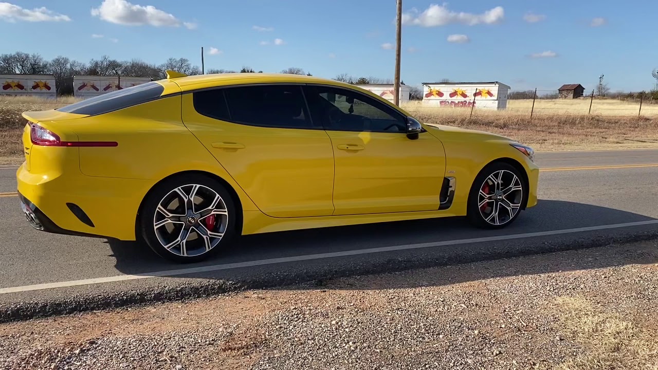 2018 Sunset yellow Kia stinger - YouTube