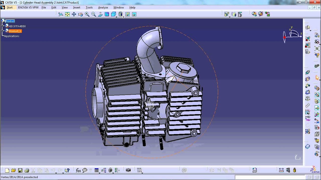 CATIA Block Engine MotorCar design - YouTube