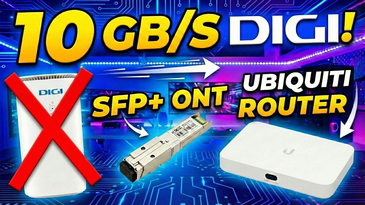 ¡10GB REALES! 🚀 Adiós Router de DIGI: Fibra Directa a UBIQUITI con SFP+ ...