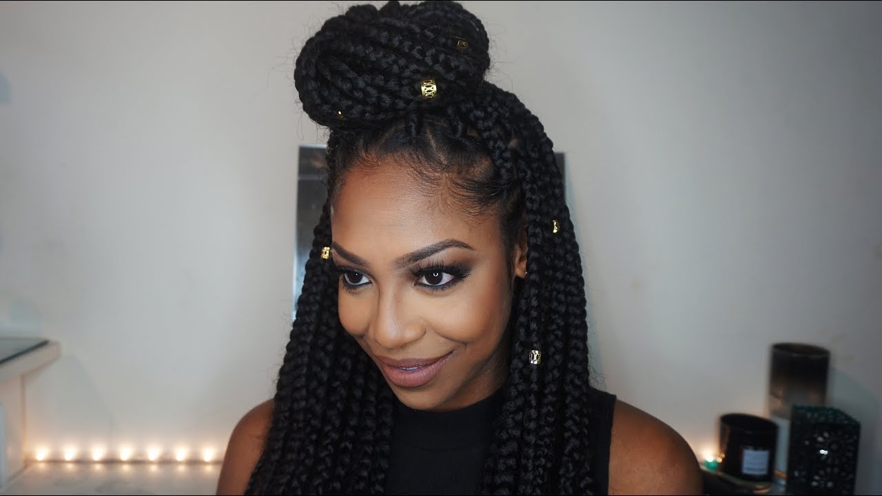 Box Braids Tutorial for Beginners | DIY | How to - YouTube