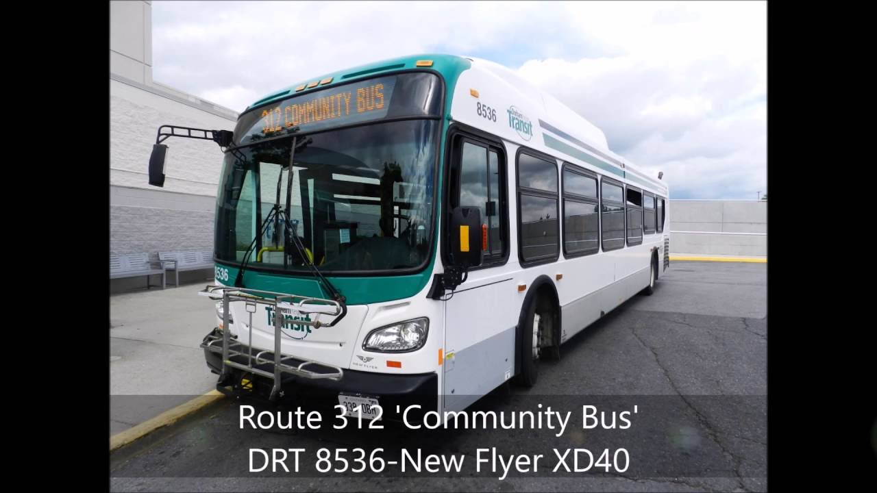 DRT New Flyer XD40 8536 on route 312 'Community Bus' - YouTube