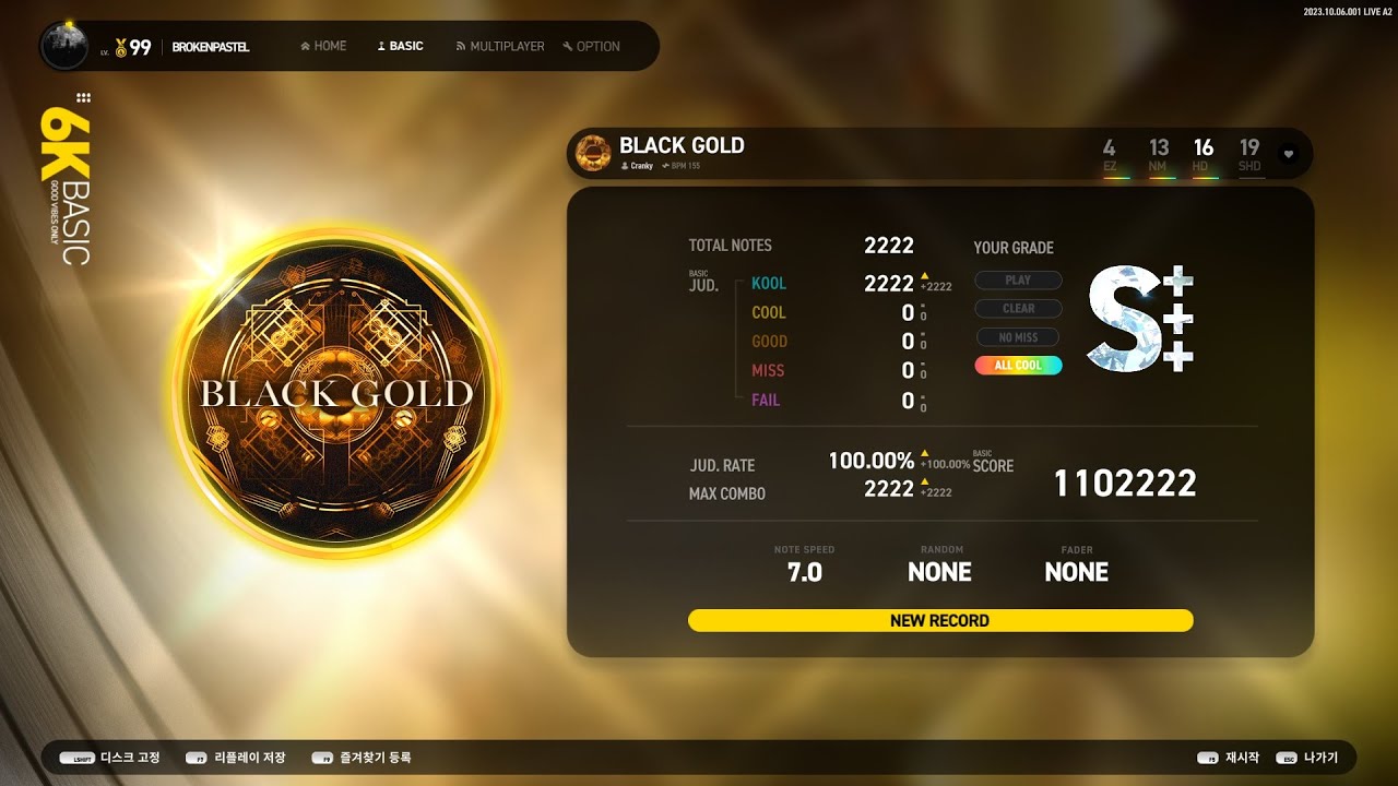 [EZ2ON REBOOT : R] {B} BLACK GOLD 6K HD 16 - YouTube