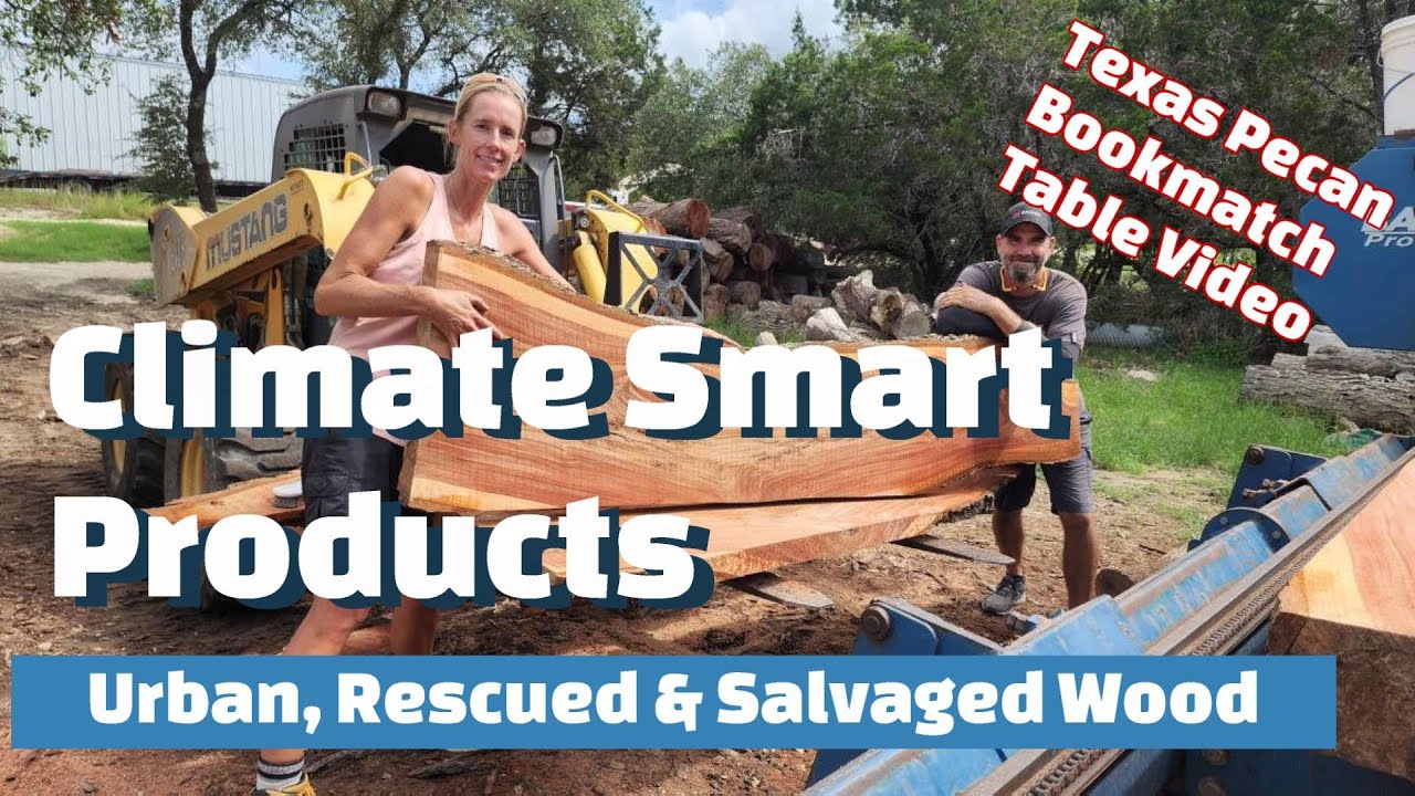 Texas Pecan Bookmatch Table - Climate Smart Product™ & Wood™ Series ...