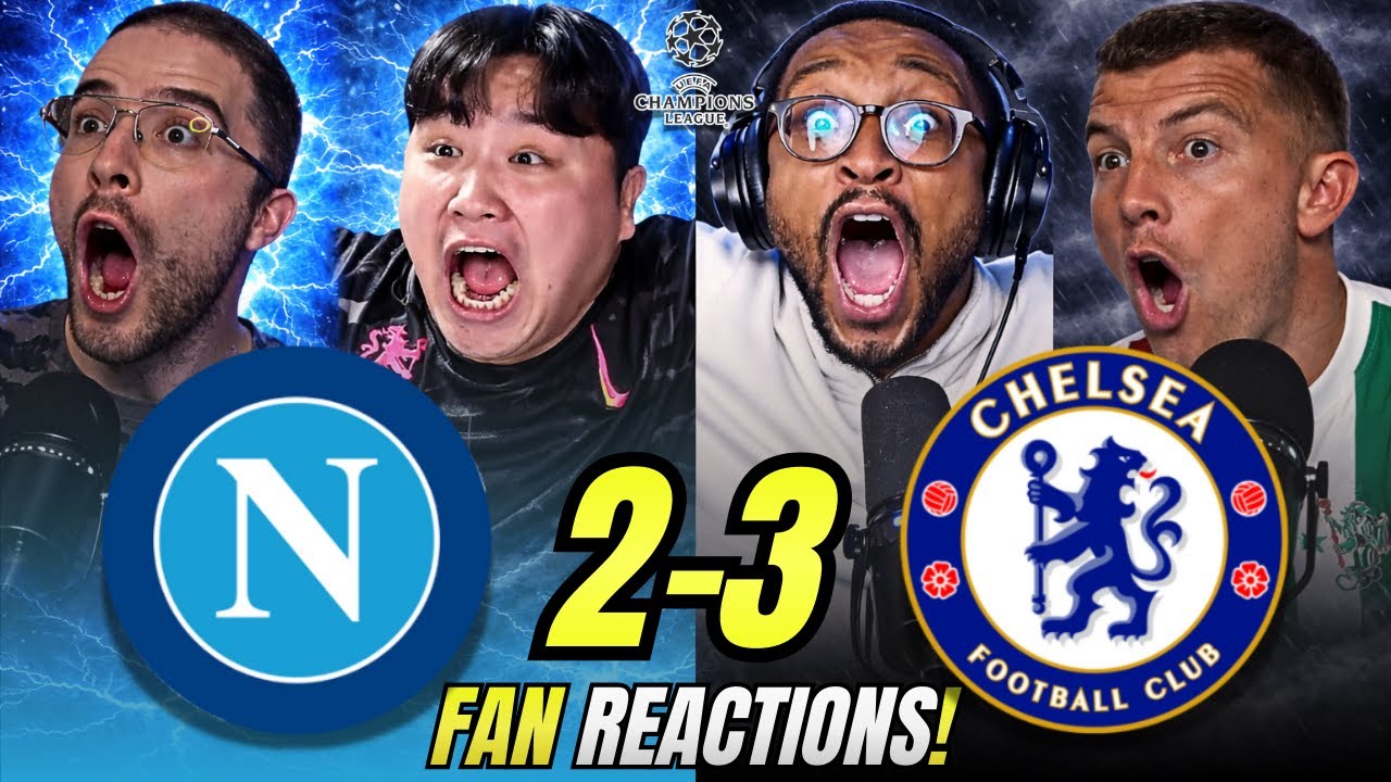 Chelsea Fans 🥳 EUPHORIC Reaction to Napoli 2-3 Chelsea | UEFA Champions ...