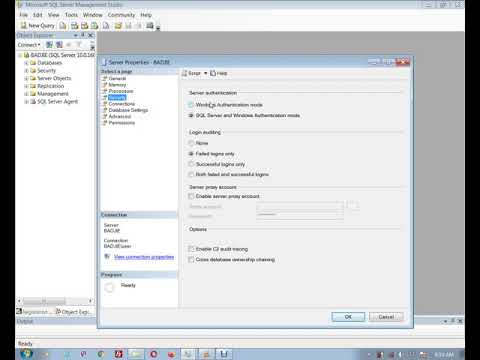 sql server authentication - YouTube