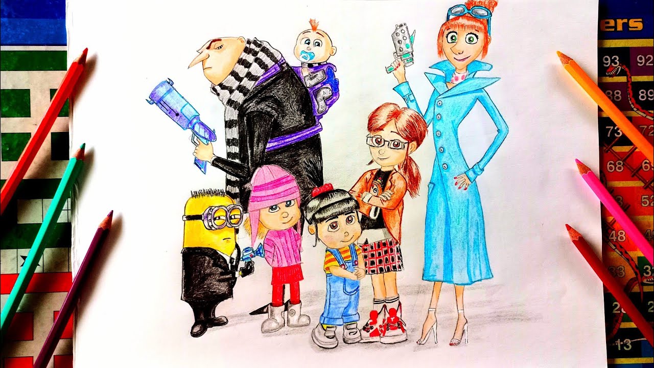 How To Draw Characters From Despicable Me Step By Step How To Draw A