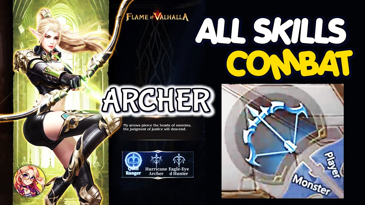 Flame of Valhalla - ARCHER Skill Presentation * Combat (Android, iOS) - YouTube