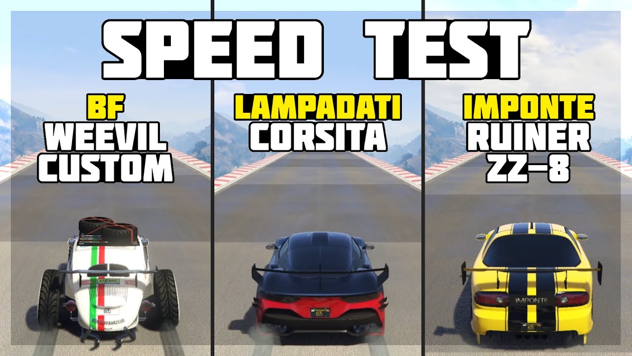 BF Weevil Custom vs Lampadati Corsita vs Imponte Ruiner ZZ-8 (Speed ...