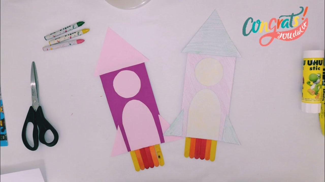 How to make a 2D Shapes Rocket - YouTube