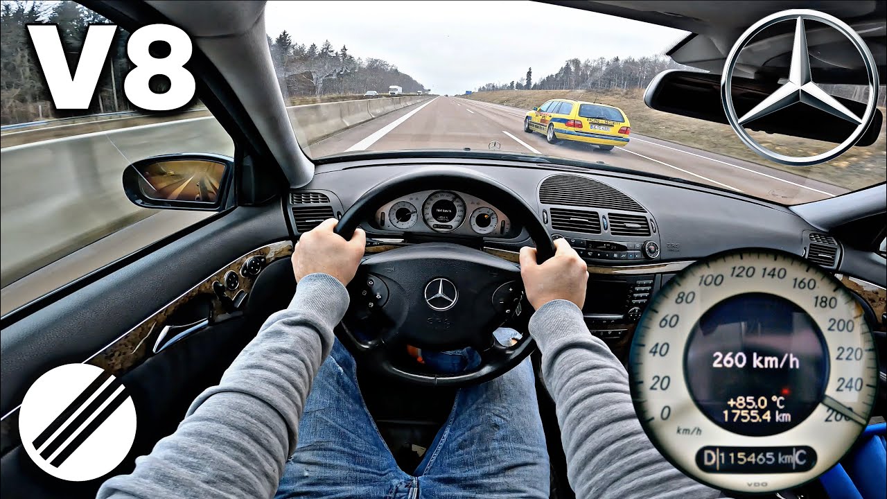 Mercedes-Benz E400 CDI W211 TOP SPEED DRIVE ON GERMAN AUTOBAHN 🏎 - YouTube