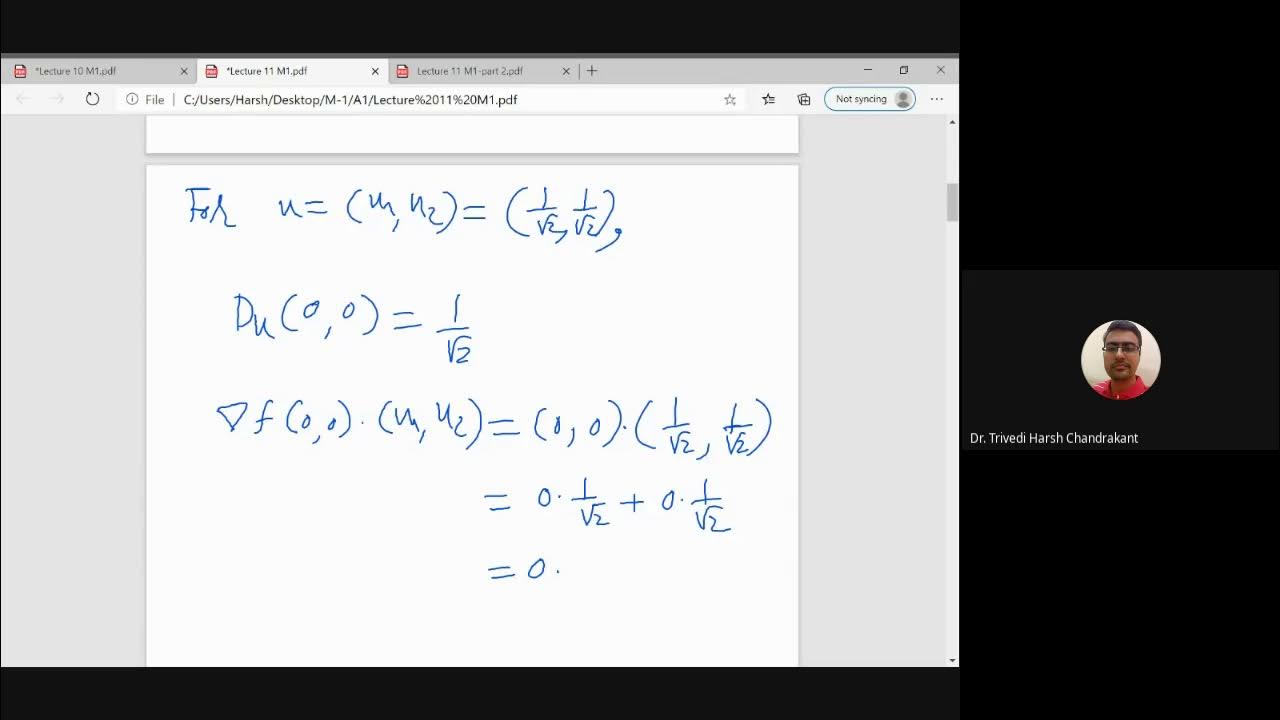 Lecture 11: Differentiability and directional derivatives - YouTube