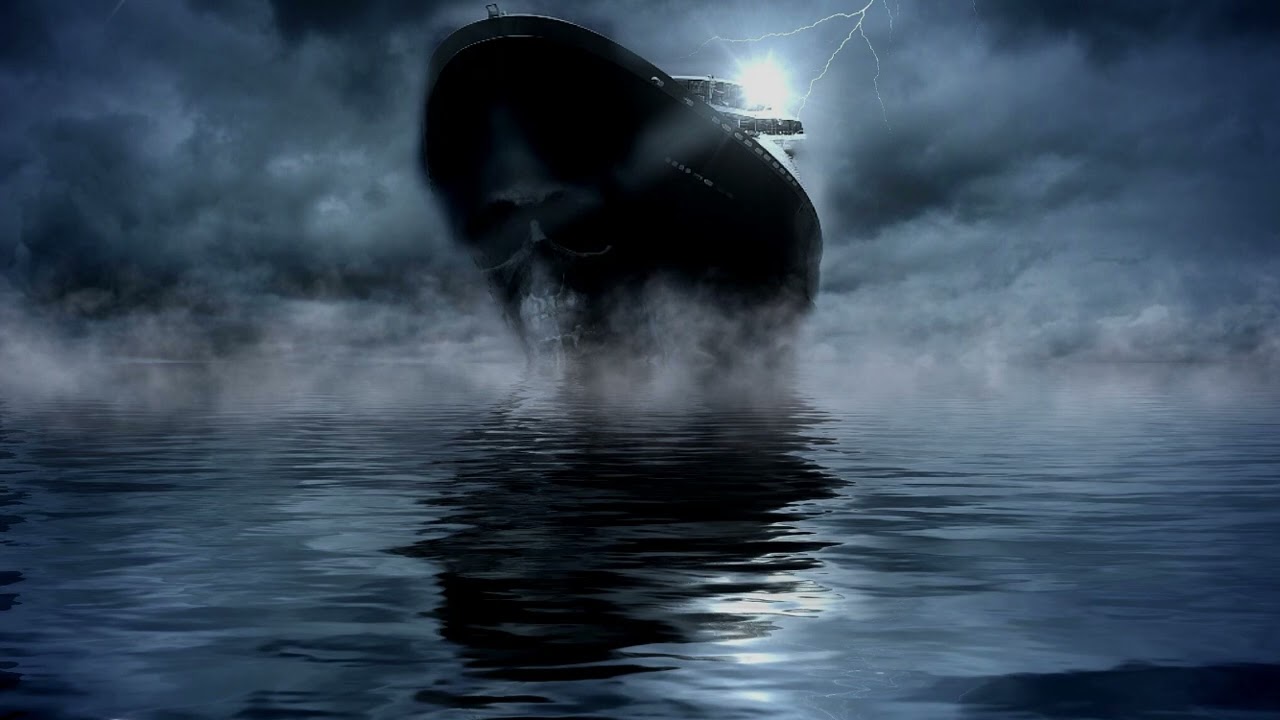 Ghost Ship in a Thunder Storm with Whispering Spirits, Bells & Fog Horn ...