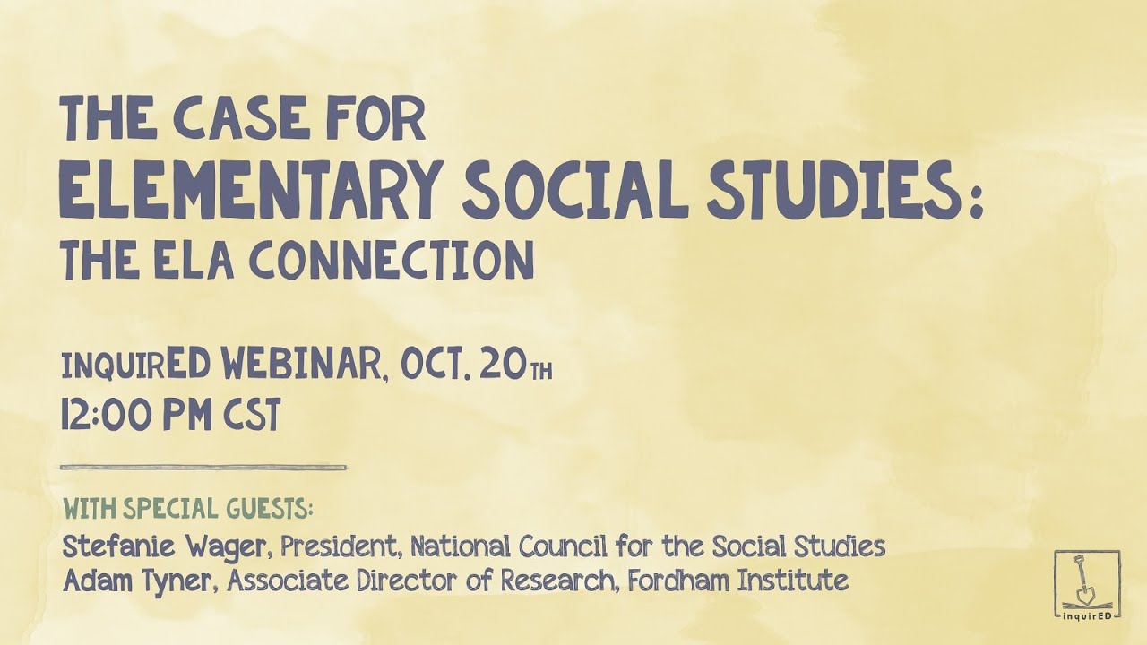 The Case for Elementary Social Studies The ELA Connection - YouTube