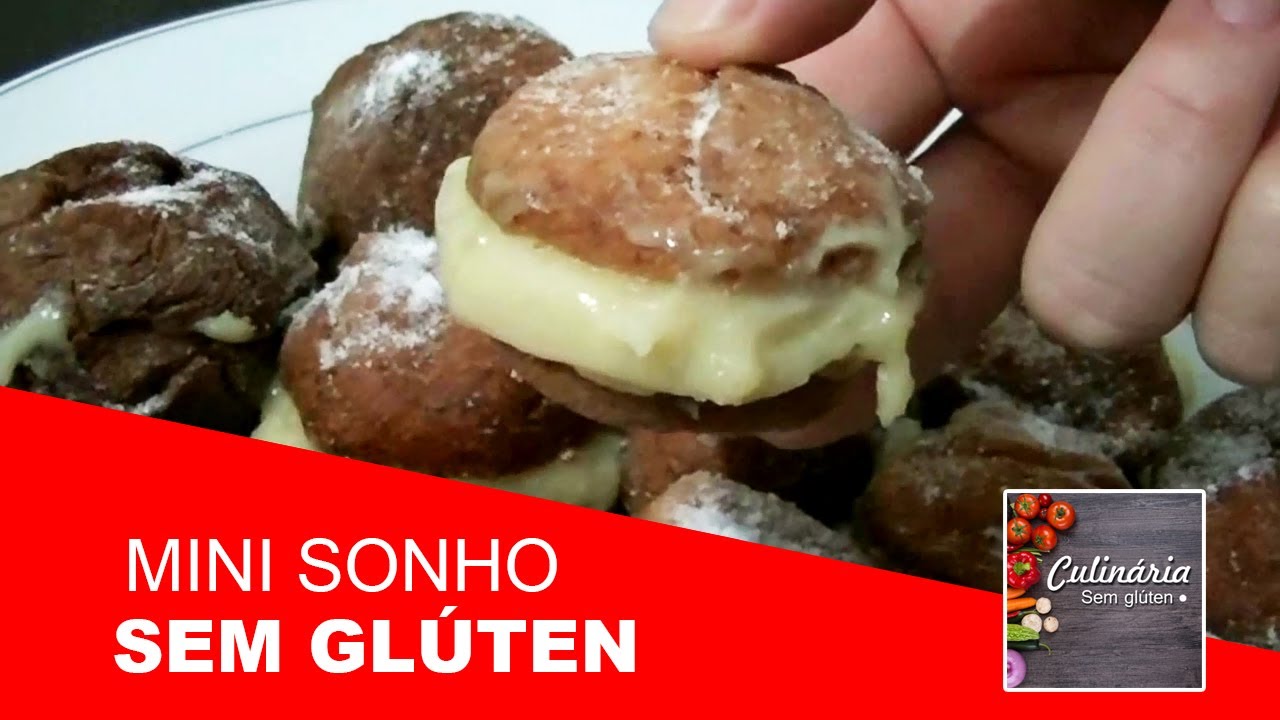 Mini Sonho Sem Glúten | Culinária Sem Glúten - YouTube
