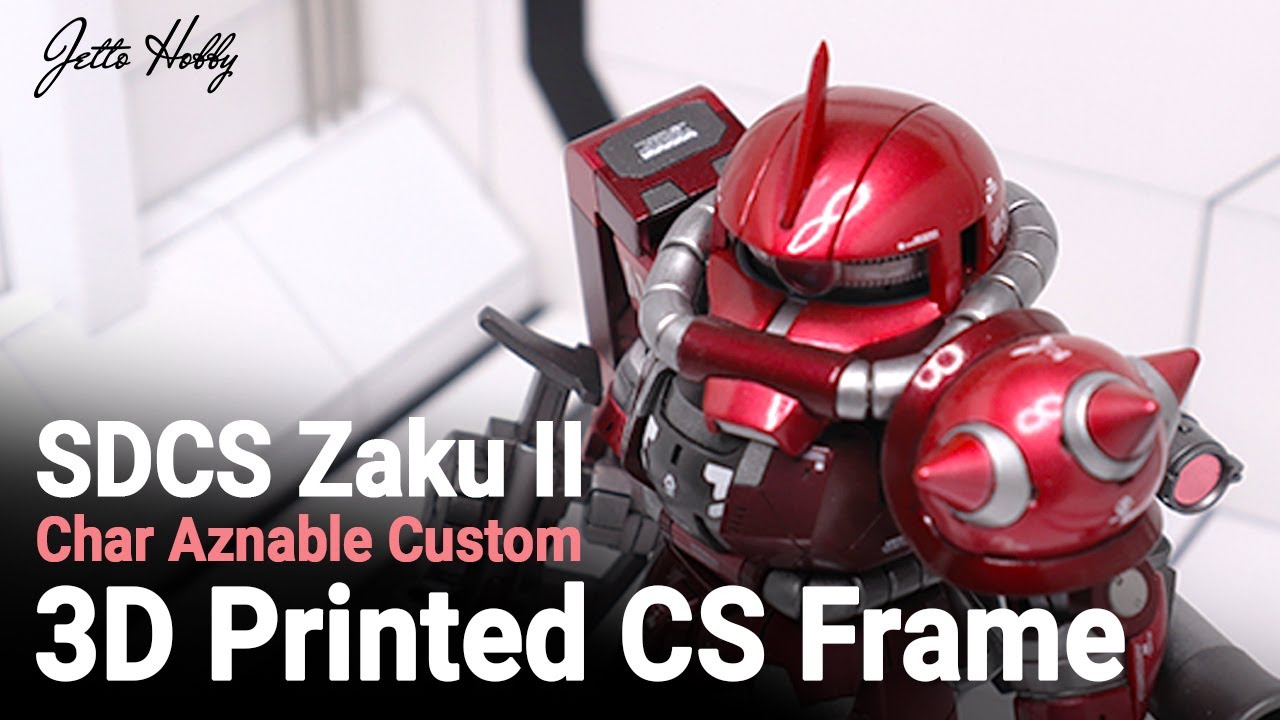 Custom Build Ep. 9 | SDCS Zaku II Char's Custom (3D Printed CS Frame ...