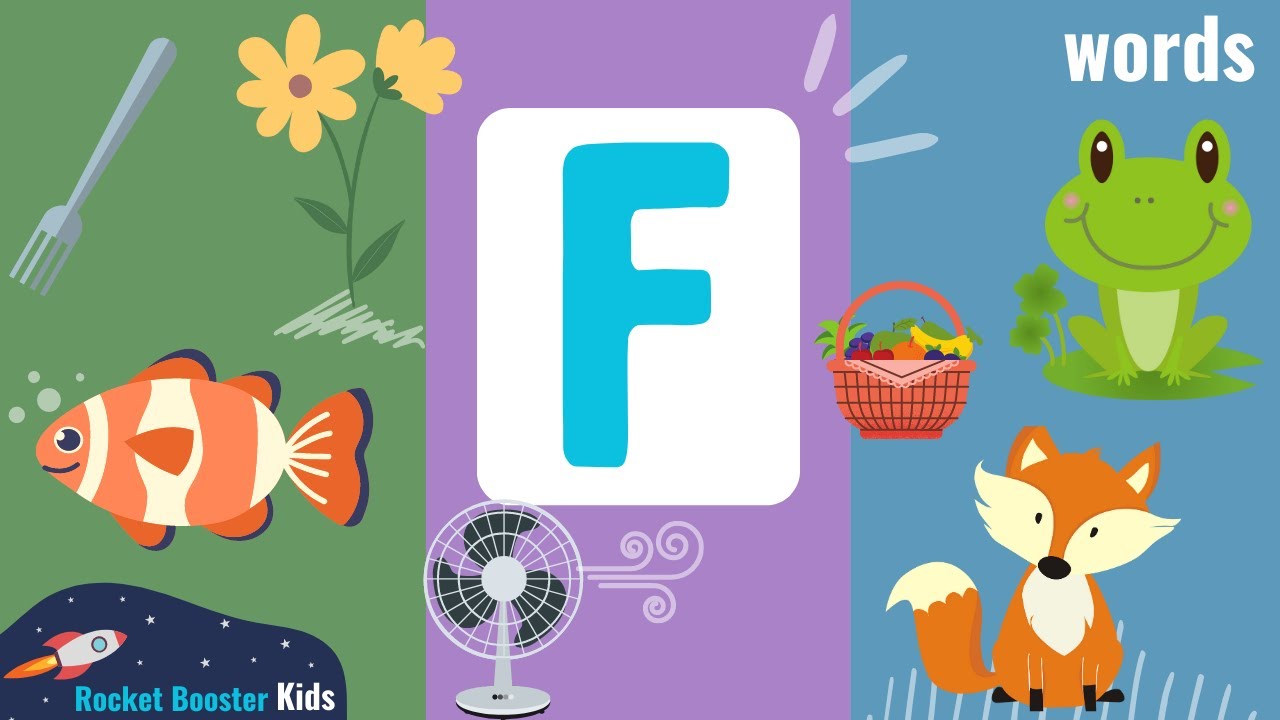 Letter F Words | Explore English Words | Kids First Words - YouTube
