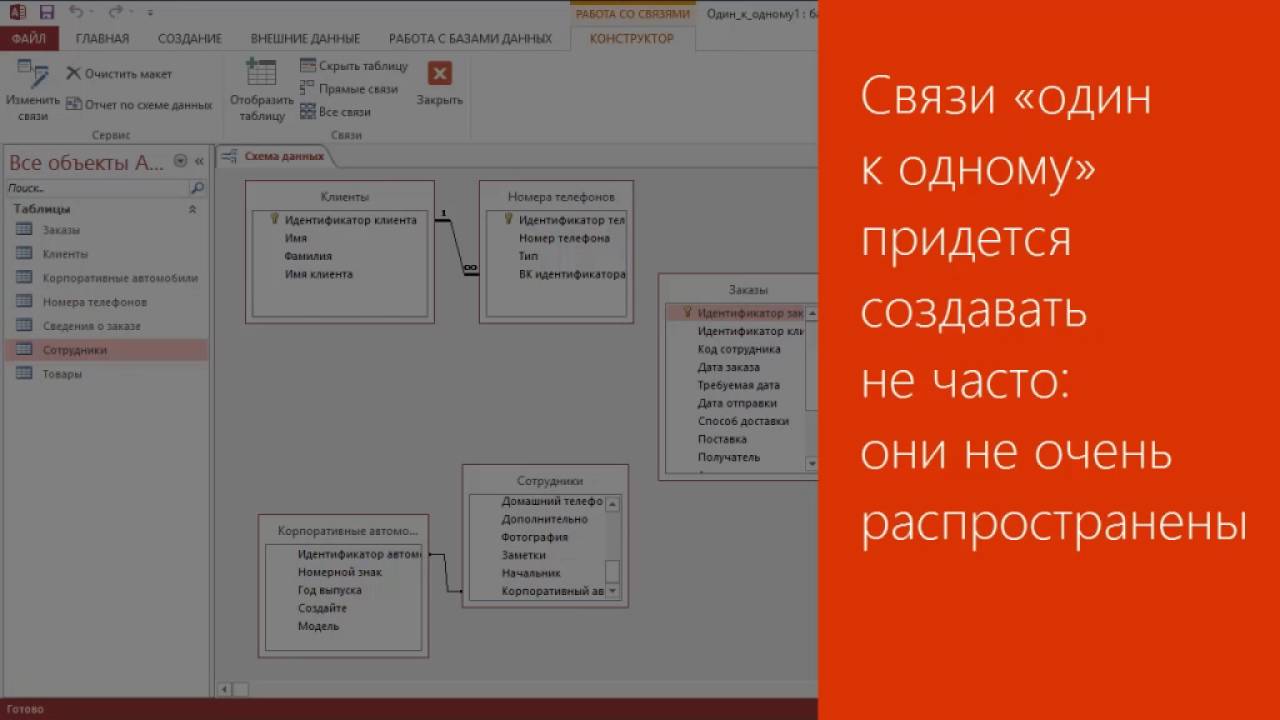 Access 2013 Урок 13 Создание связей между таблицами - YouTube