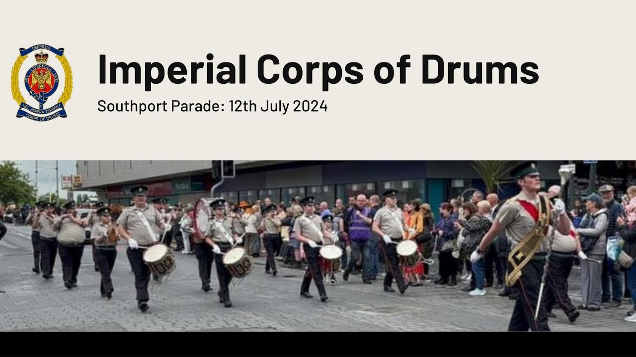 Imperial Corps of Drums, Liverpool at the Southport Parade on 12th July ...