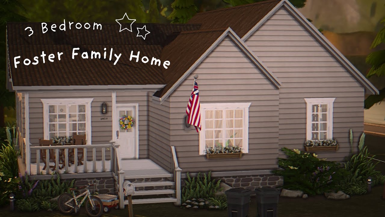 3 Bedroom Foster Family Home | Sims 4 Speed build - YouTube