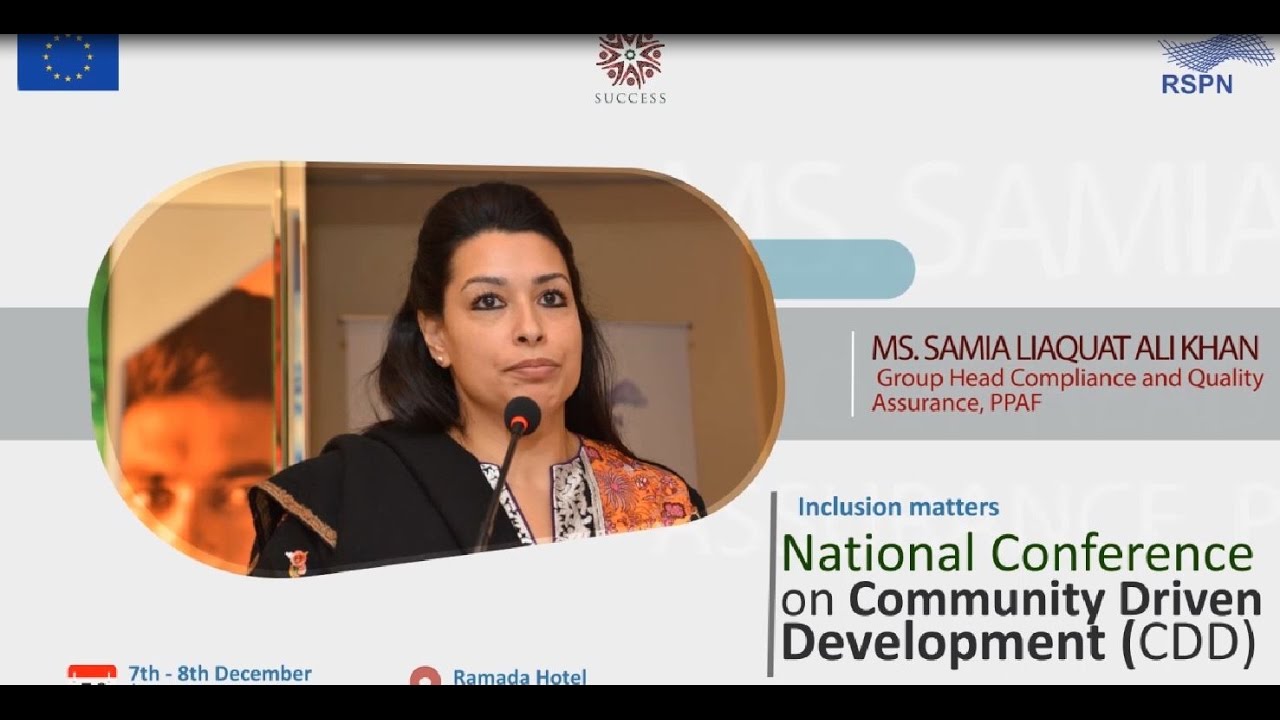 Ms. Samia Liaqat Ali Khan sharing her views during the Islamabad CDD ...