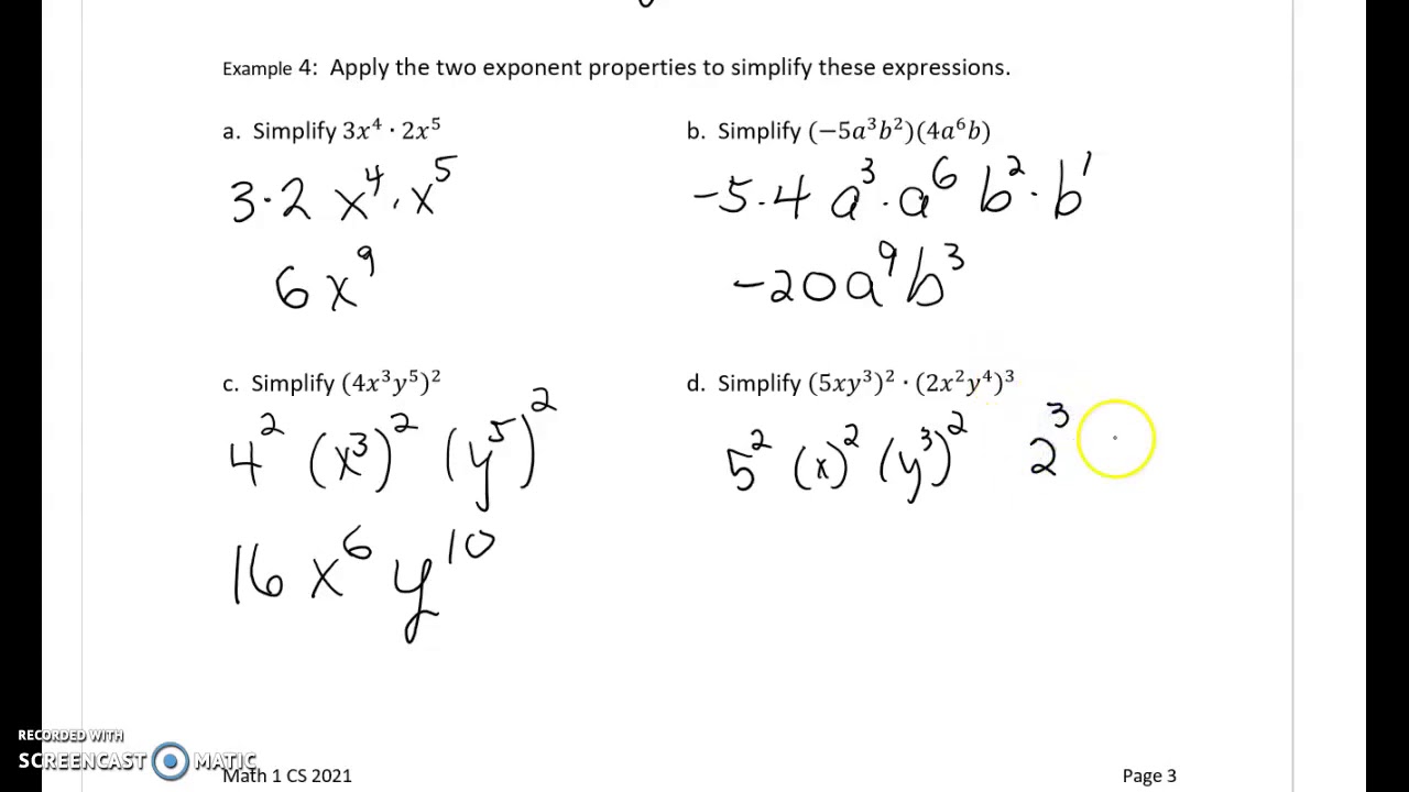 Math 1 Unit 1 1.1 Lesson Part 2 - YouTube