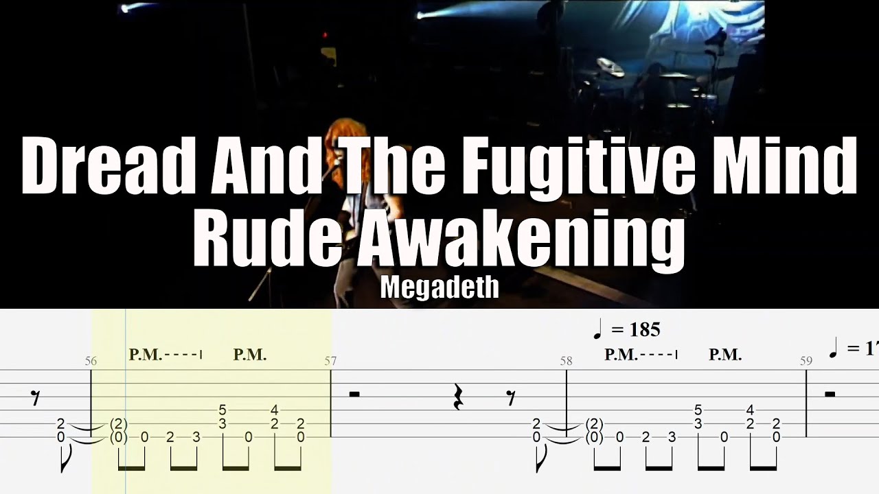 Dread And The Fugitive Mind Rude Awakening | Megadeth | Guitar Tab ...