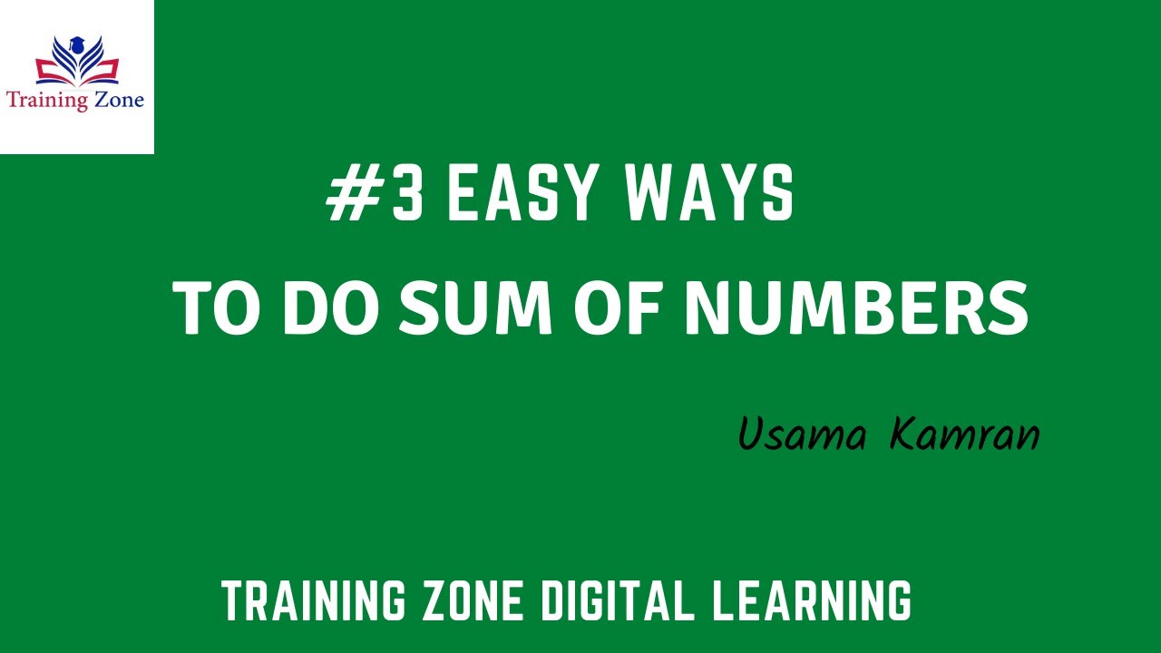 Auto Sum Function In Excel 3 Easy Ways To Do Sum Of Numbers In Excel Auto Sum Function In Excel 3 Easy Ways To Do Sum Of Numbers In Excel