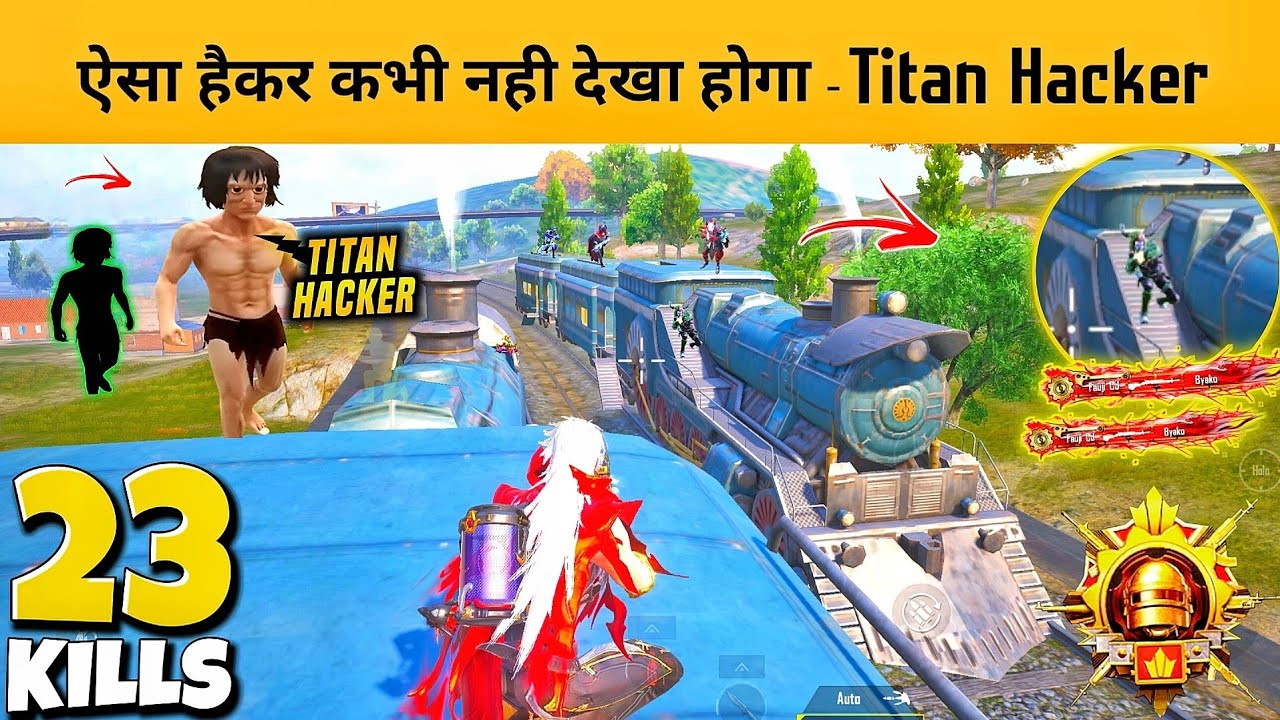 YOU HAVE NEVER SEEN SUCH A BIGGEST TITAN HACKER IN BGMI 🥵 3.8 UPDATE - BGMI NEW UPDATE GAMEPLAY ...