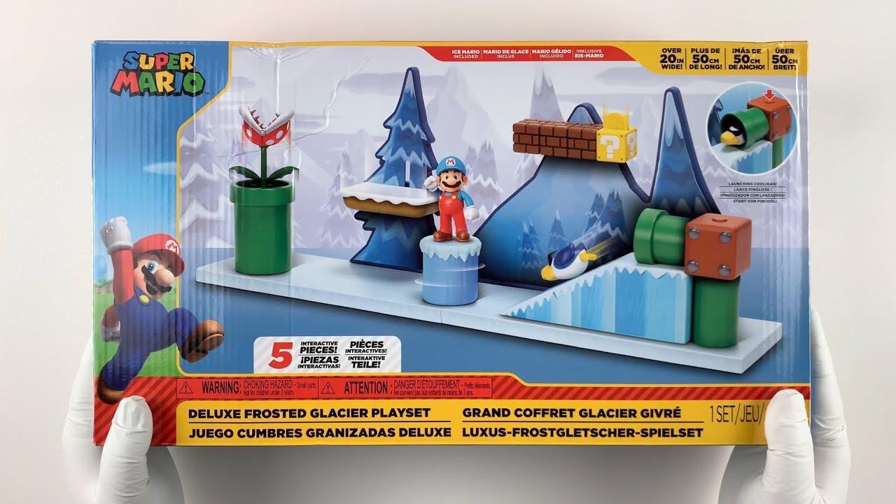 Super Mario Deluxe Frosted Glacier Playset Unboxing 4 - YouTube