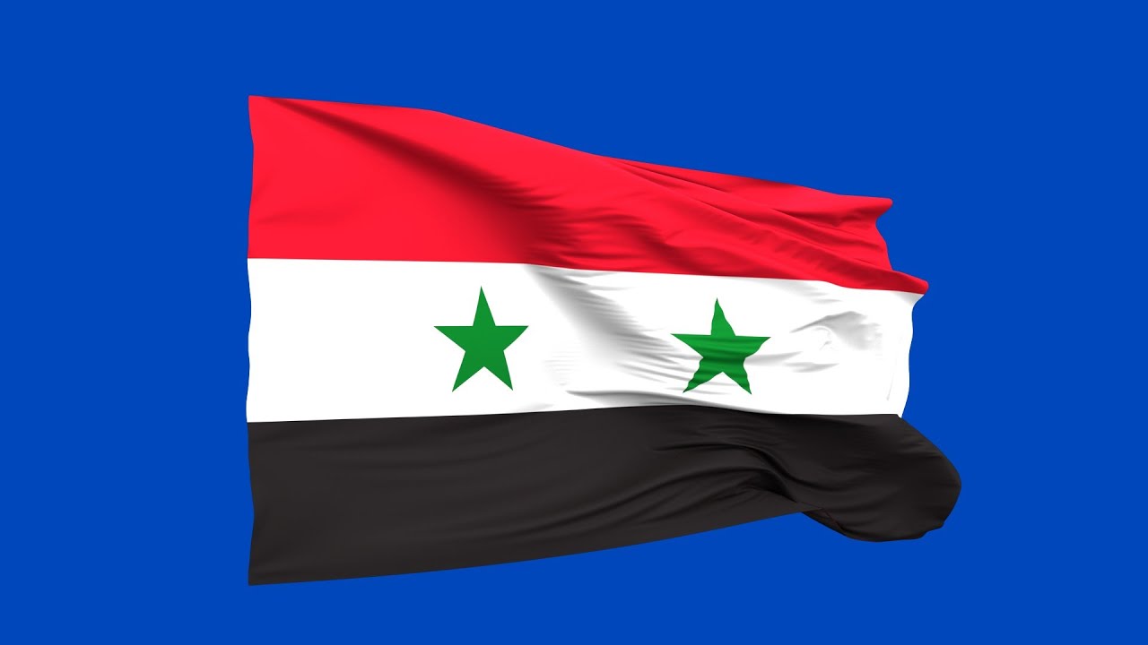 Syria Flag blue screen | green screen | chroma key (FREE USE) - YouTube