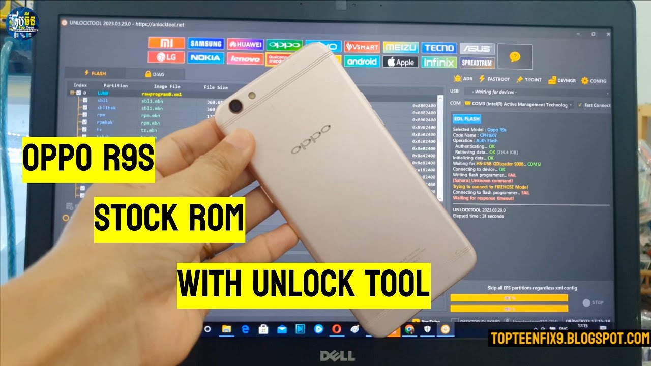 Oppo R9S Stock Rom Flashing with Unlock Tool - YouTube