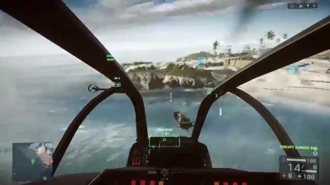 How to fly a helicopter in battlefield 4 - YouTube