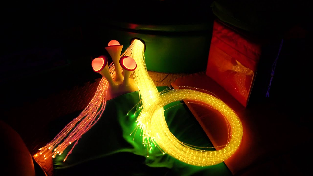 ROMPA Fibre optic strands and wifi light source 4k - YouTube