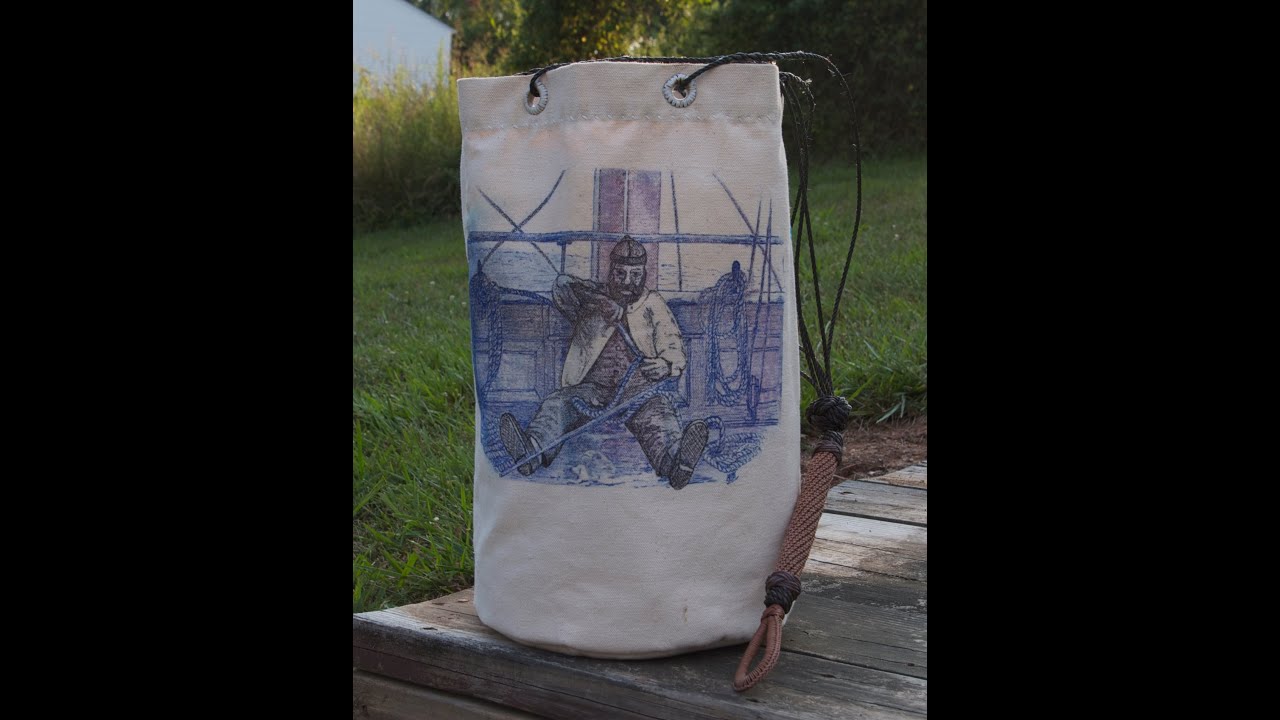 Canvas Ditty Bag Flat Stitch Tutorial - YouTube