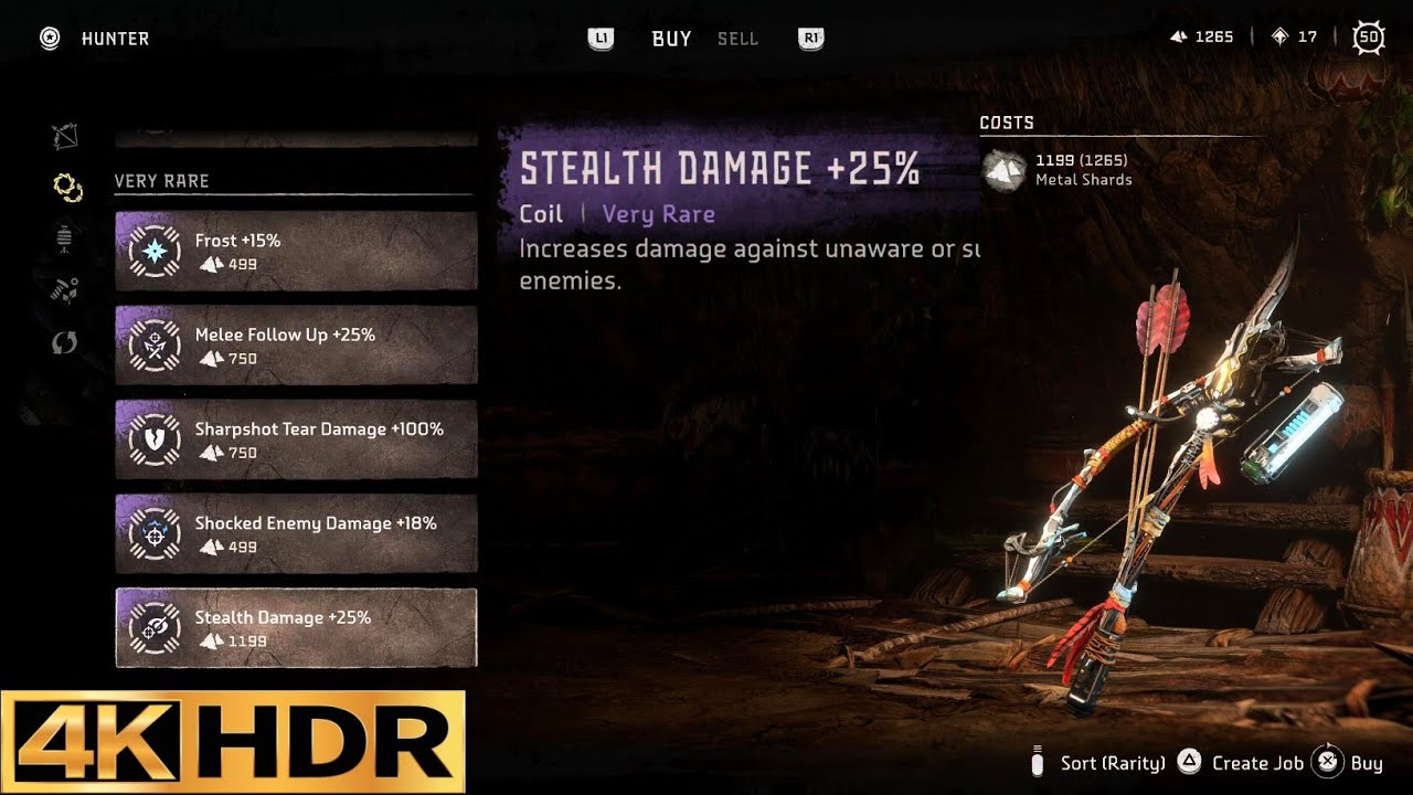 Stealth Damage Coil +25 Location Horizon Forbidden West Stealth Damage ...