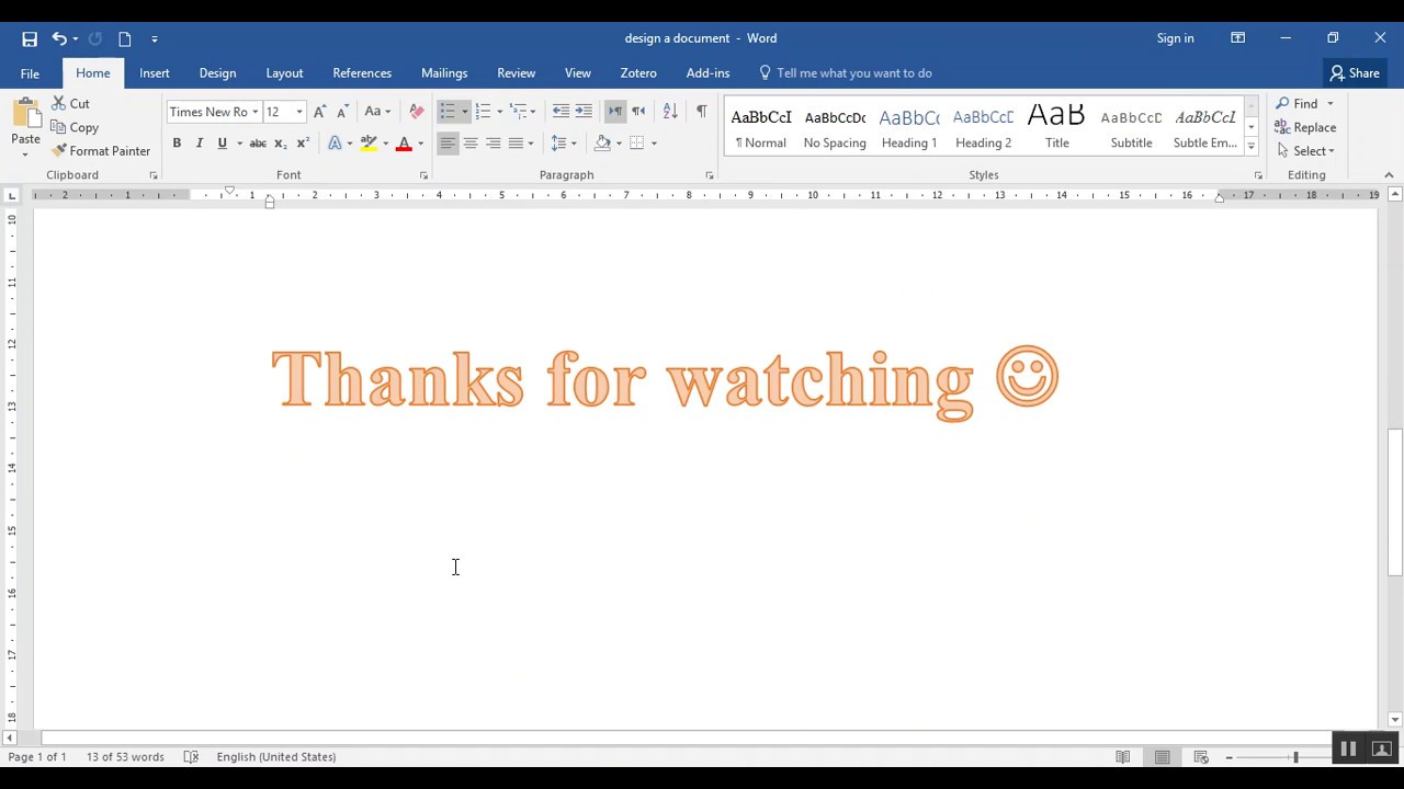 Design Word document - YouTube