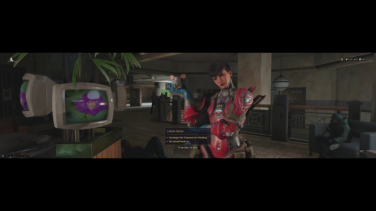 Warframe - Lettie Dating Idle Dialogue - YouTube